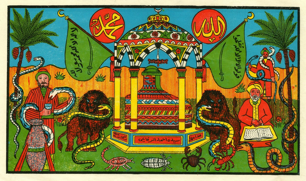 Representation of the Tomb of Ahmad ar-Rifai, creator of the Muslim jam ...