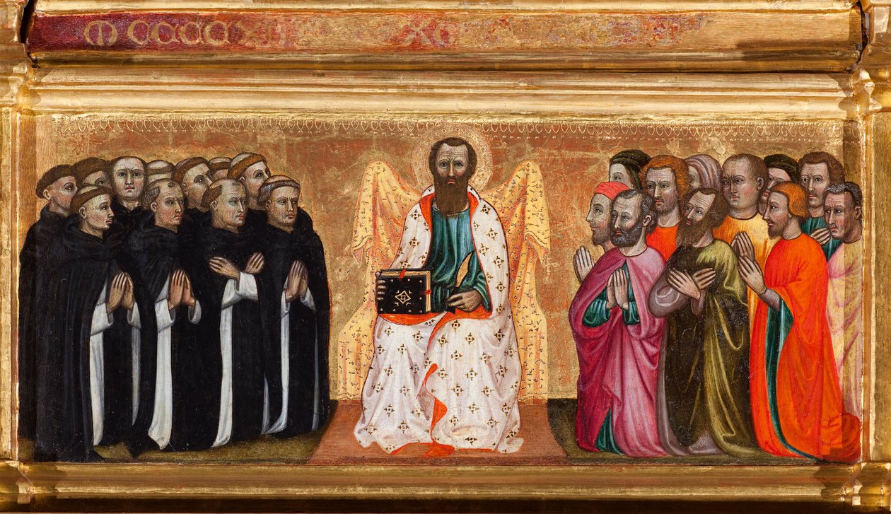 Predella with life of St. Bartholomew, from Virgin and Child surrounded ...