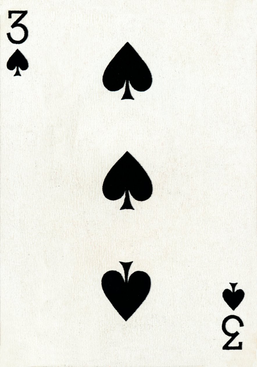 3 of Spades from a Deck of Goodall & Son Ltd. Playing Cards