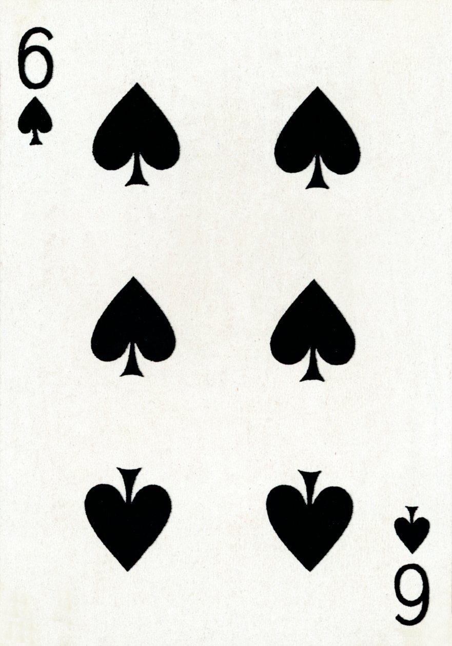 6 of Spades from a deck of Goodall & Son Ltd. playing cards