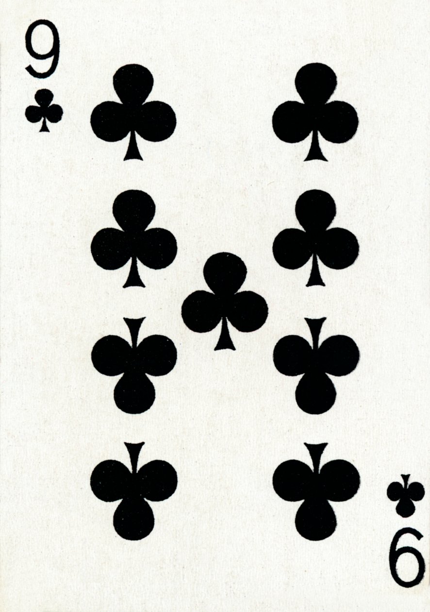 9 of Clubs from a deck of Goodall & Son Ltd. playing cards