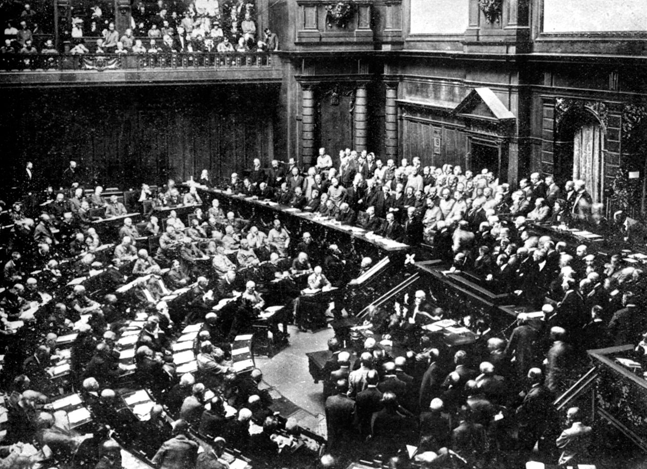 A Typical Sitting of the Reichstag, Parliament of the German Republic