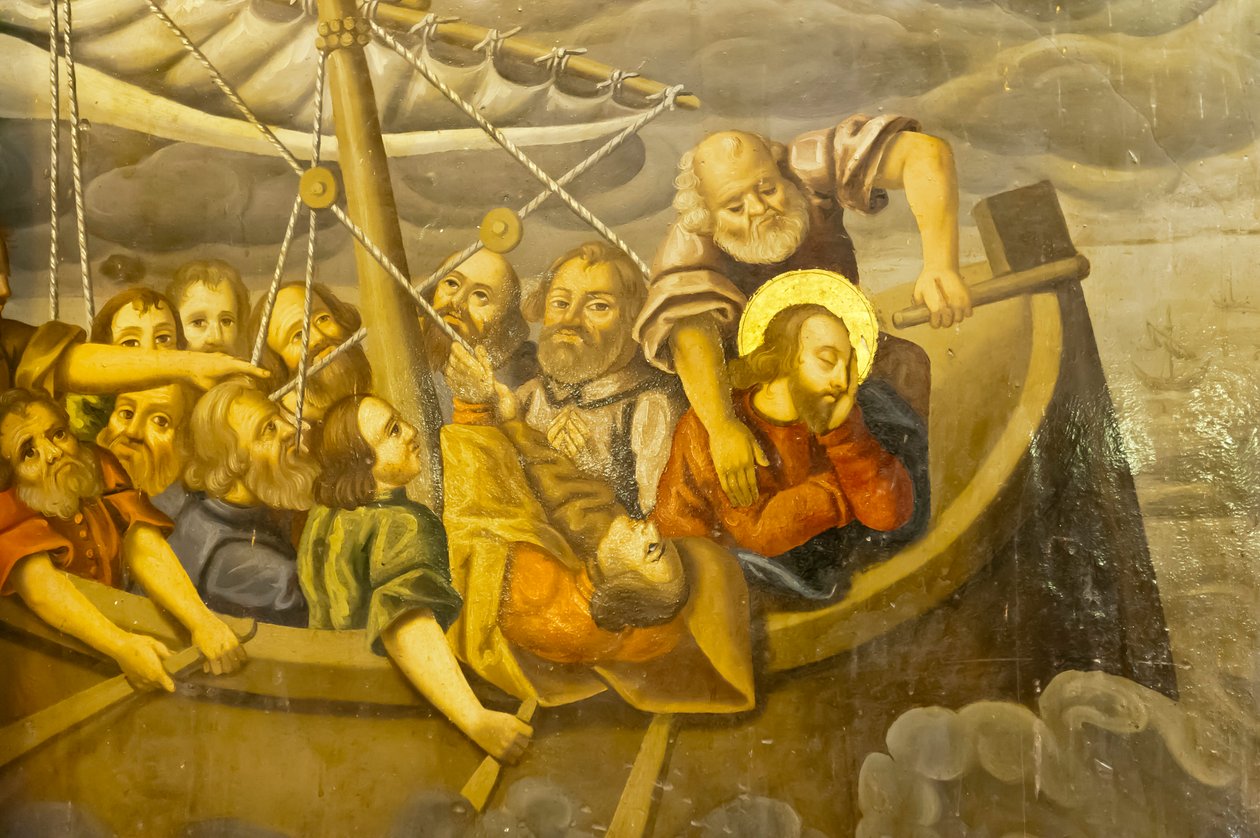 Jesus with His Disciples in the Boat During a Storm, Bethlehem Church, Iran