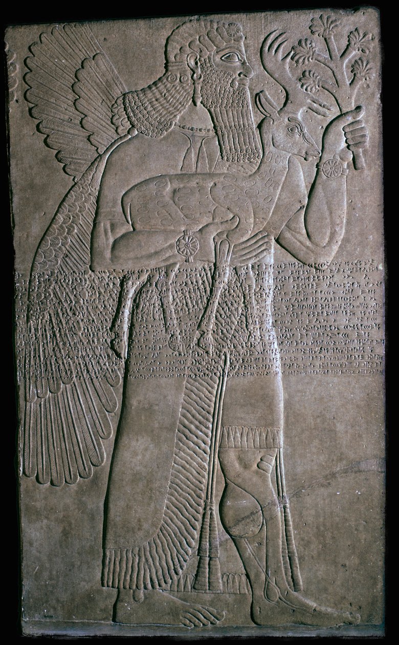 Assyrian relief of a winged figure by Unbekannt