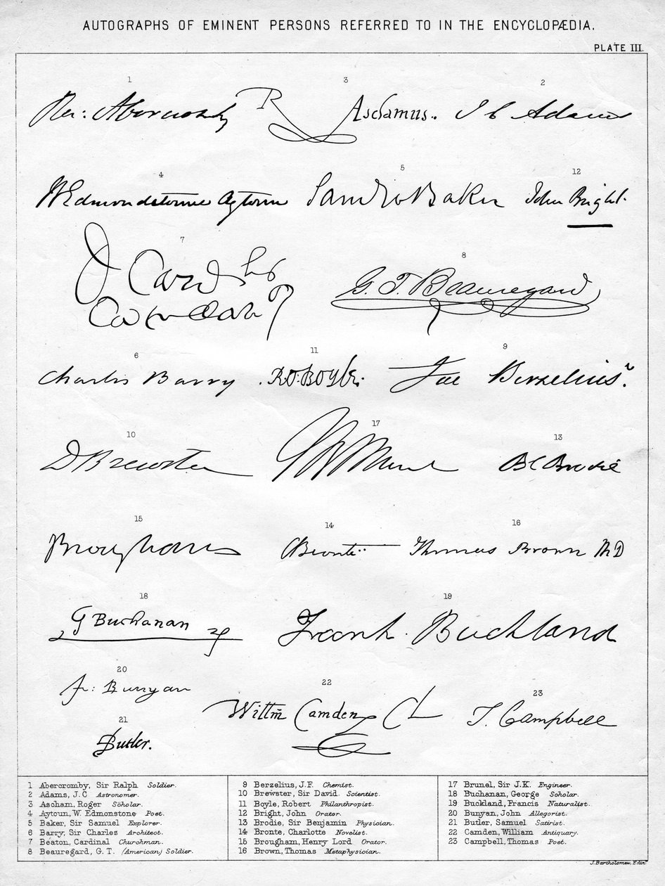 Autographs of Eminent Persons by Unbekannt: Fine art print