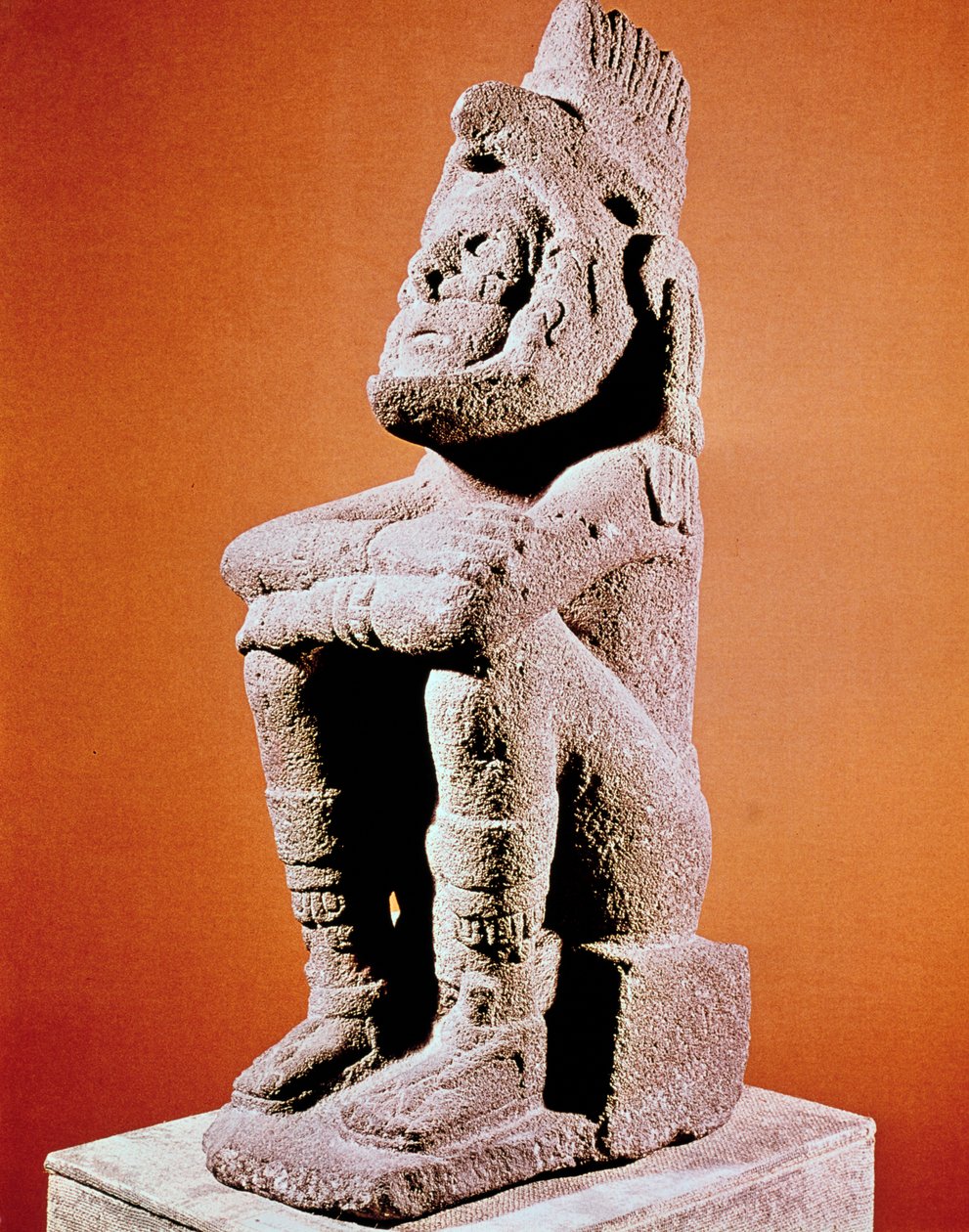 Aztec Sculpture of a Seated Male Figure, c1375-1521