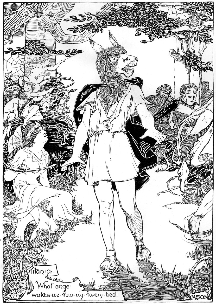 Bottom in Scene from William Shakespeare's A Midsummer Night's Dream, 1898