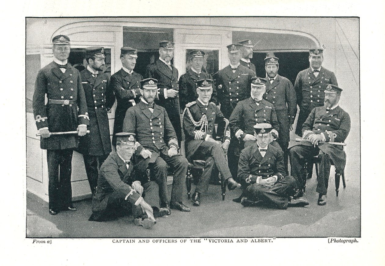 Captain and Officers of the Victoria and Albert The Queen's Yacht Launched