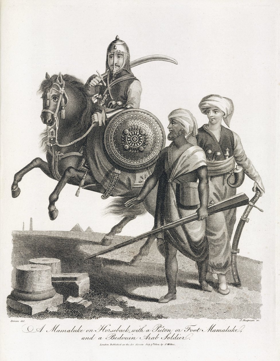 Mamluk Cavalryman and Soldiers, 1804 by Unbekannt