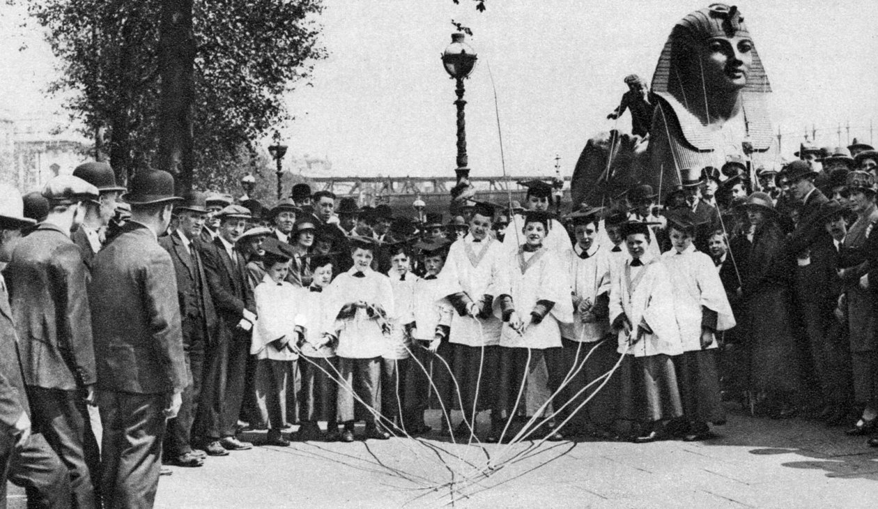 Choirboys of St Clement Danes Beating the Boundary-Marks with Long ...
