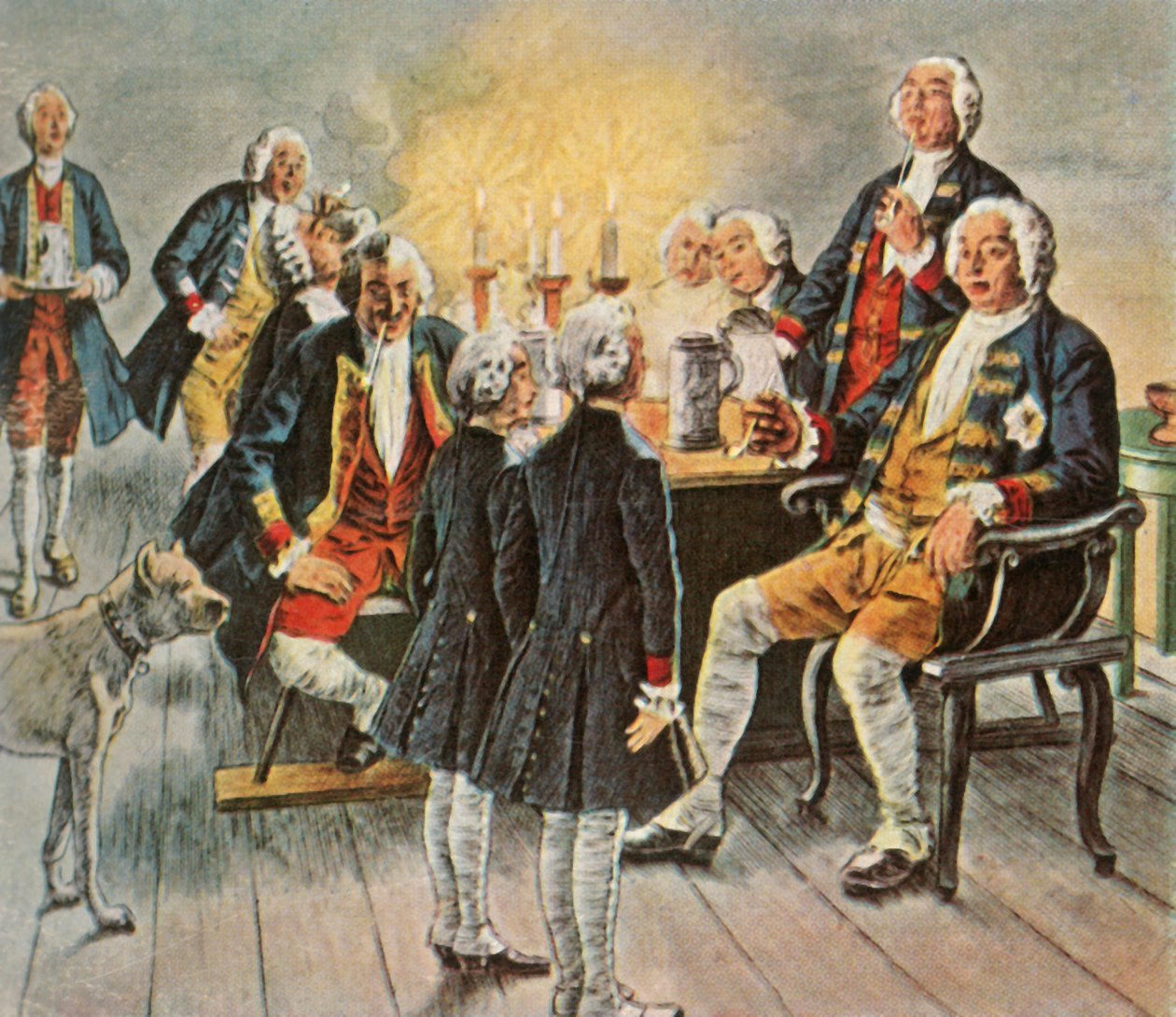 Crown Prince Frederick and Prince Henry Bid Their Father the King Good ...
