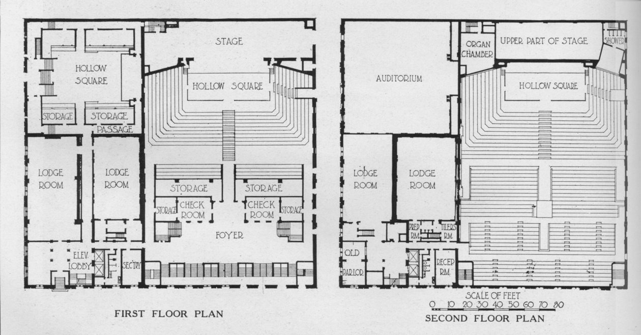 Masonic Black And White Floor Plan Template - Infoupdate.org