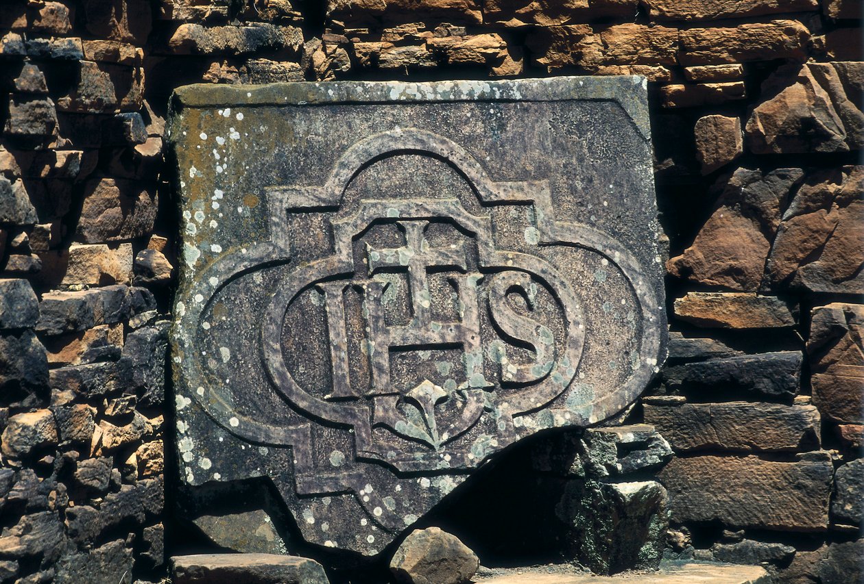 Franco-Masonic Symbol and Initials of Christ Engraved on a Stone, Site ...