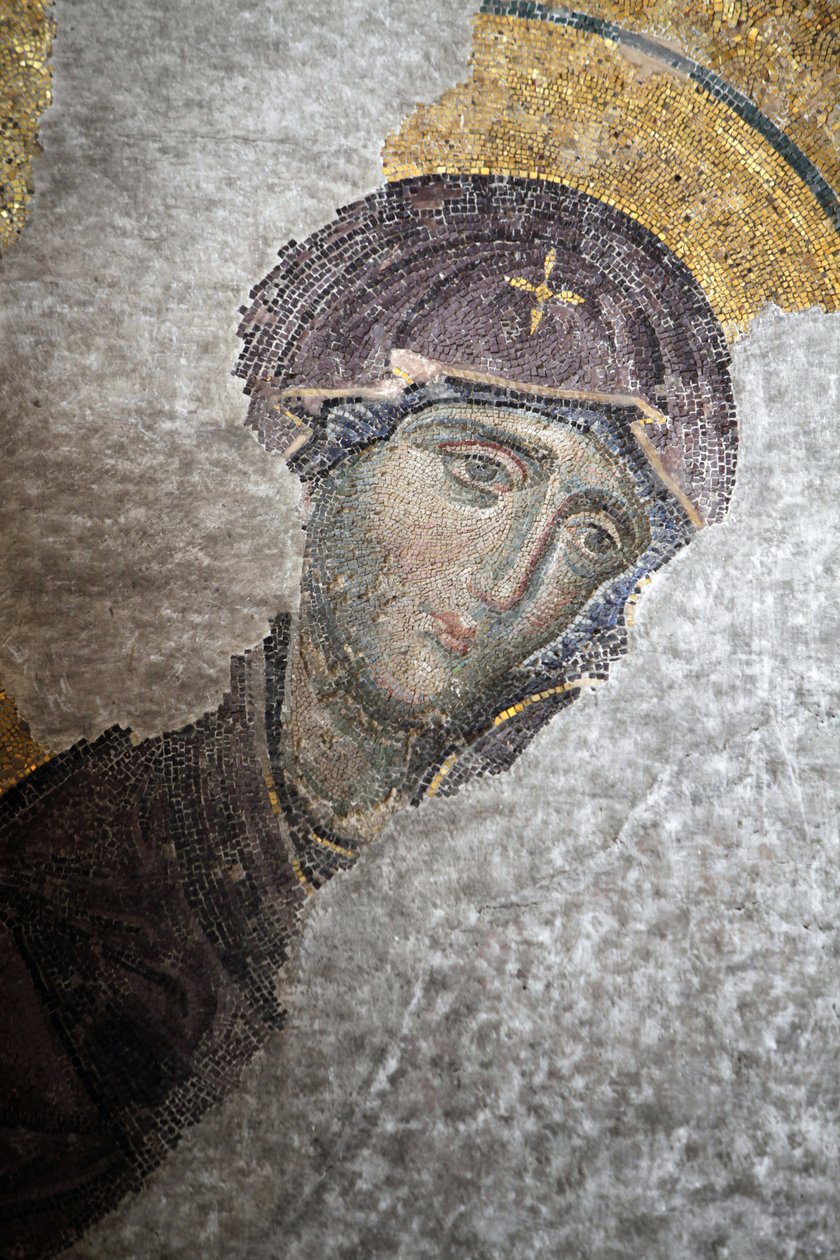 Hagia Sophia Deesis Mosaic: Virgin Mary, Istanbul, Turkey