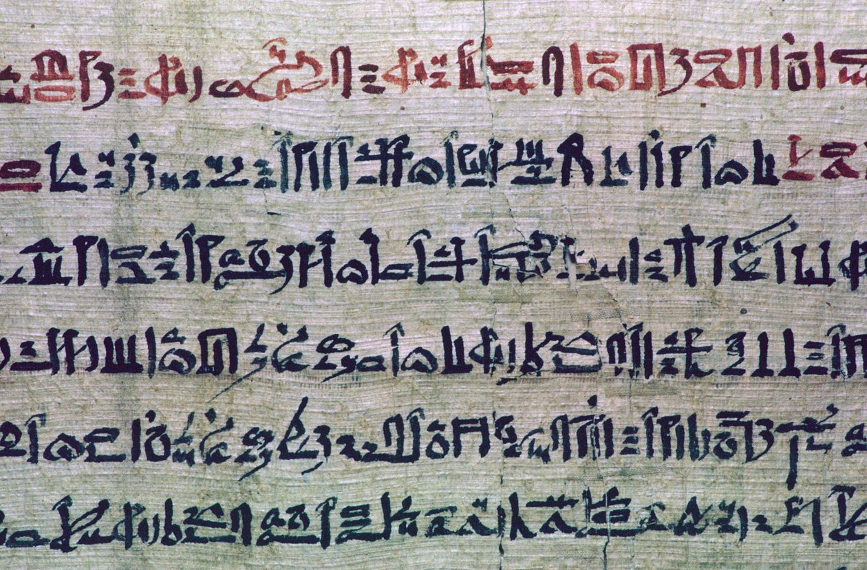 Hieratic Egyptian Script from the Book of the Dead
