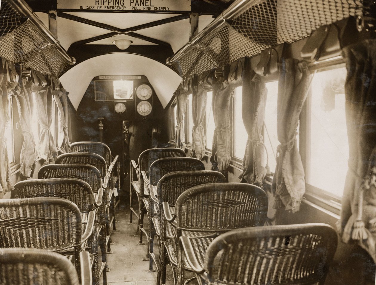 Interior of a Passenger Aeroplane Fitted with Napier Engines, c. 1920s