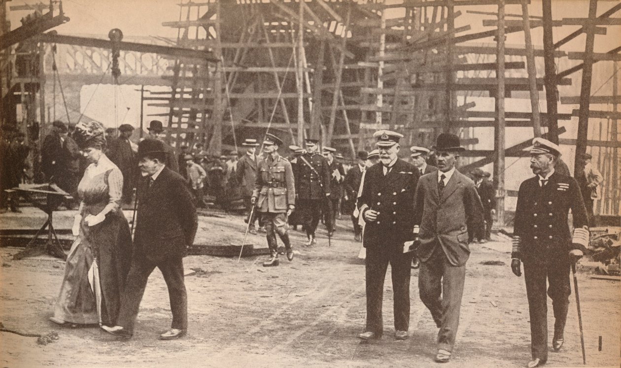 King George V and Queen Mary at a Sunderland Shipyard during World War ...