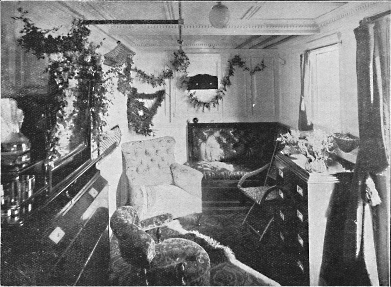 Lady Roberts' cabin on the Dunnottar Castle by Unbekannt