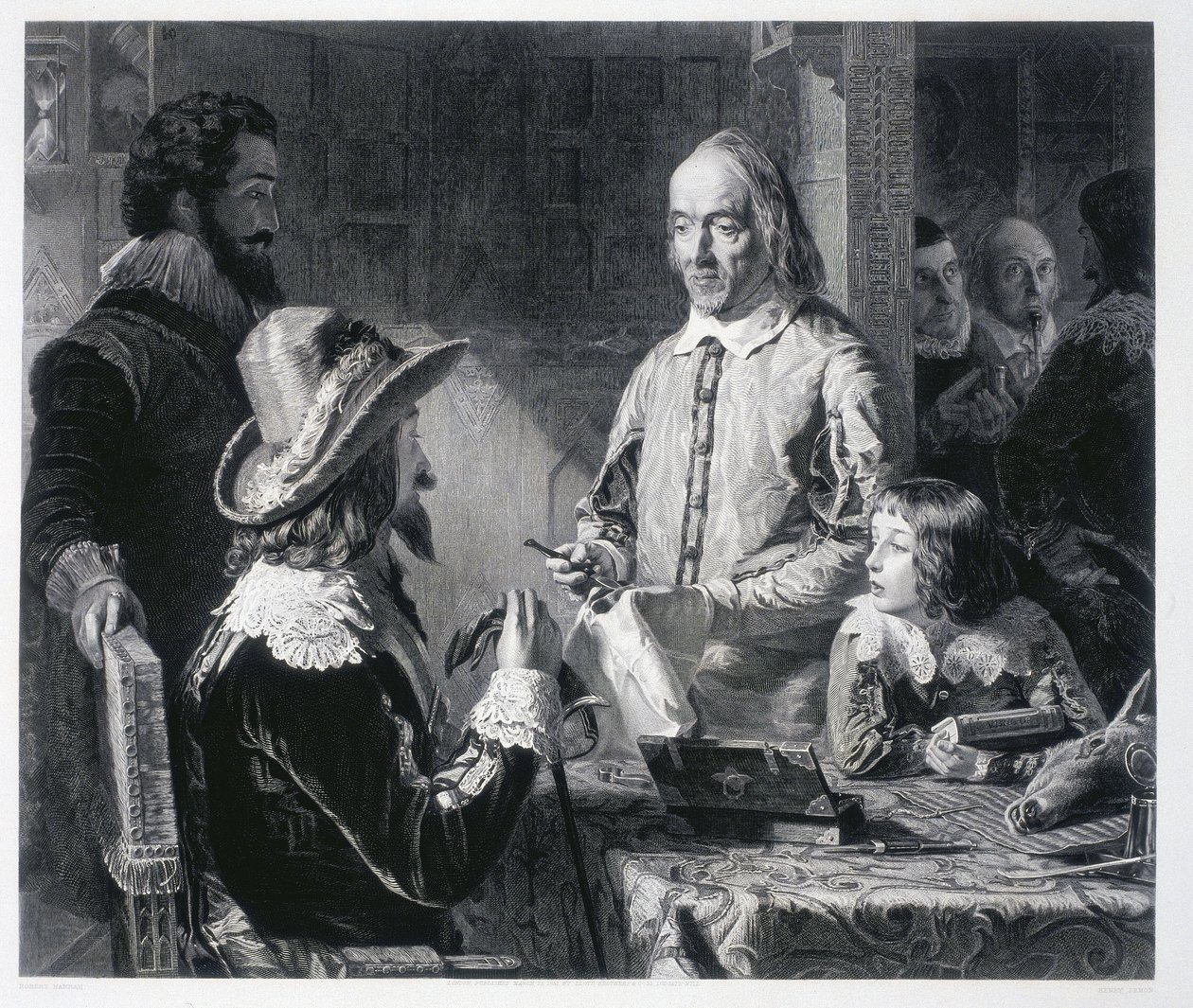 The English doctor William Harvey (1578-1637) showing King Charles I of ...