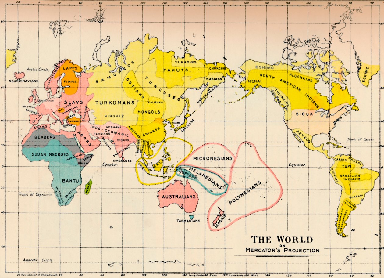 Map of the World on Mercator's Projection by Unbekannt