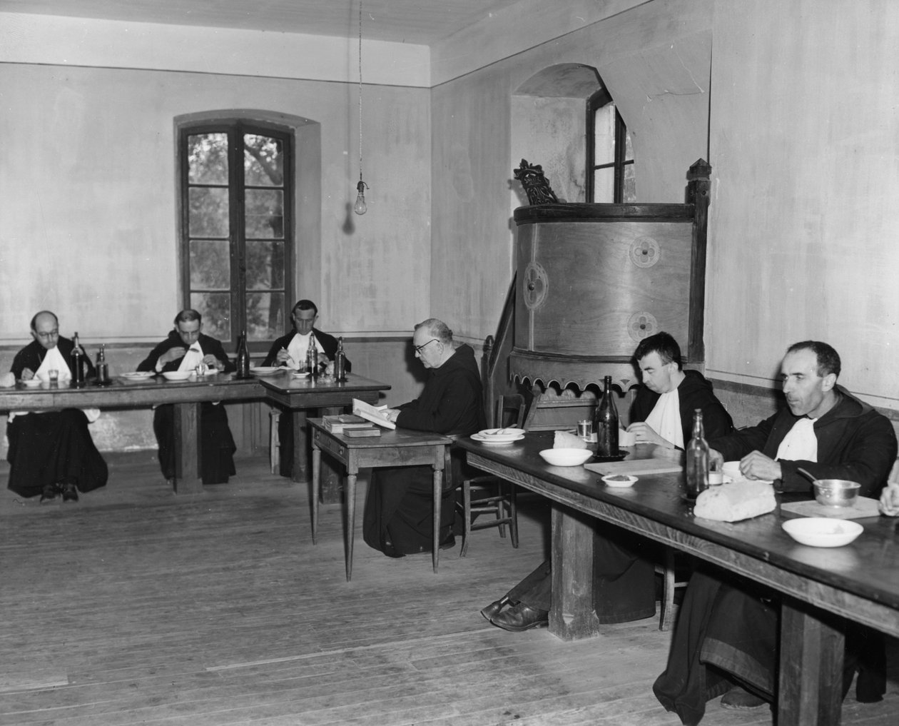 Monks at Dinner in the Refectory, Asile St Leon, France