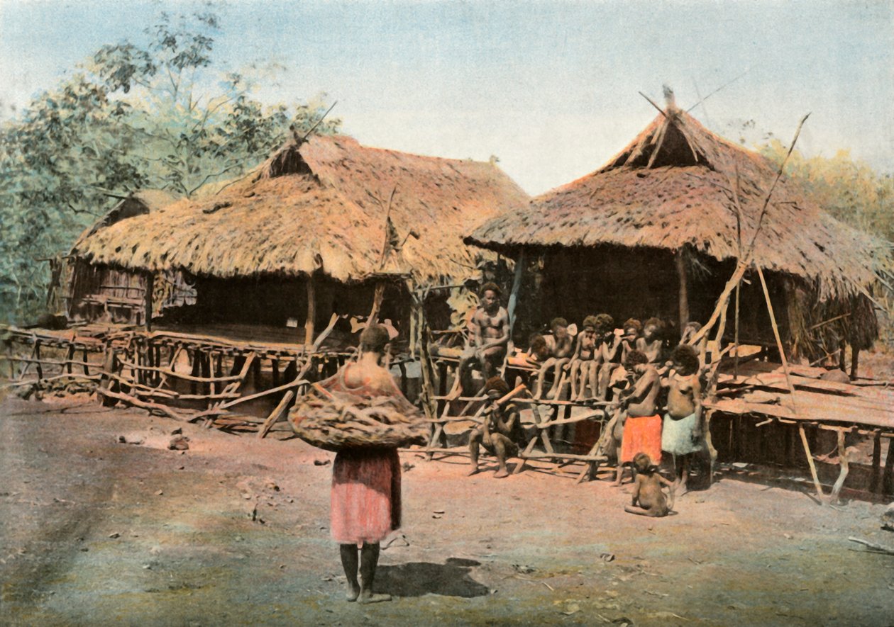 Papua New Guinea. Karapuna. Native Village by Unbekannt