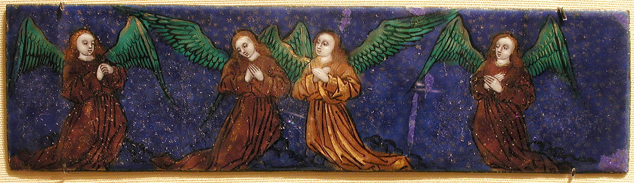 Plaque with Four Angels by Unbekannt: Buy fine art print
