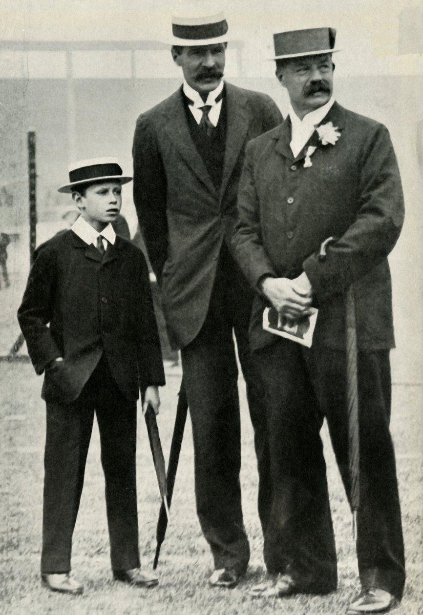Prince Albert with His Tutor and Lord Desborough, 1908