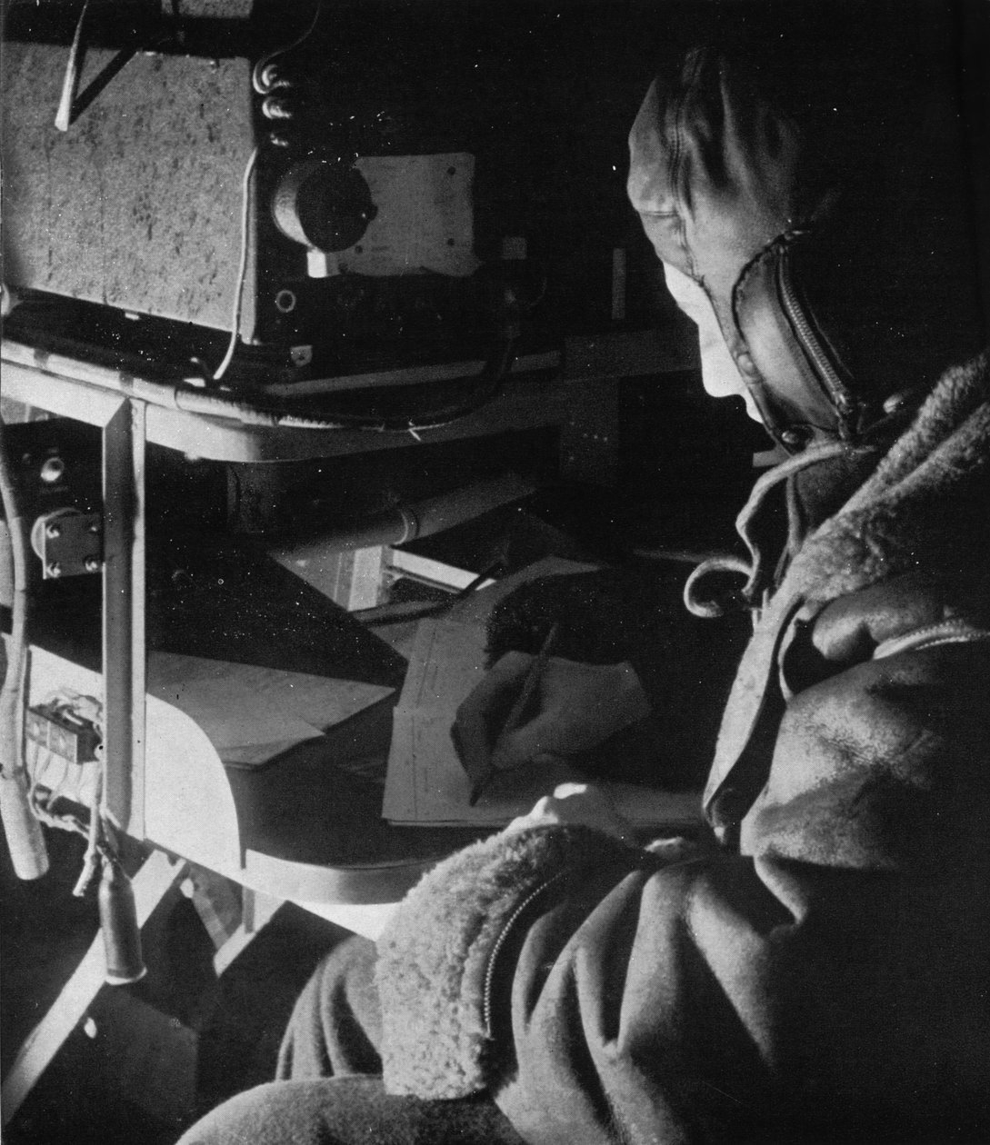 RAF Coastal Command Radio Operator on Board His Aircraft, c1940-1943