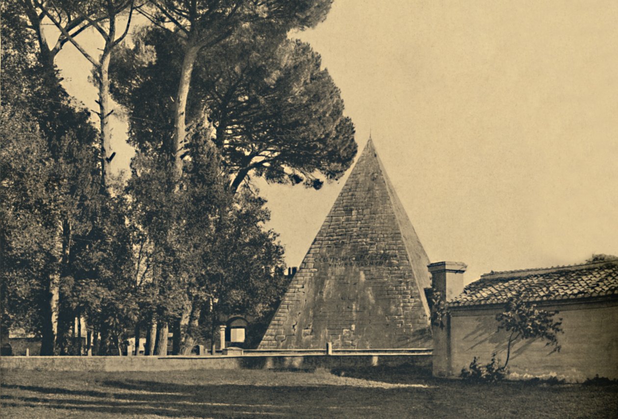 Roma - Sepulchal Pyramid of Caius Caestius - Gate of Saint Paul on the ...