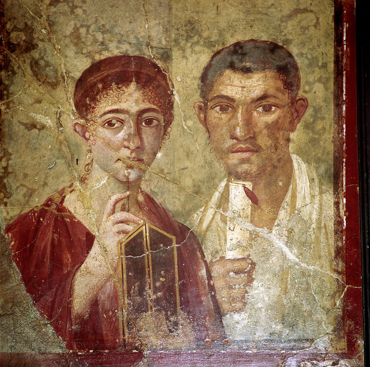 Roman Portrait Painting of Terentius Neo and His Wife, Pompeii, Italy