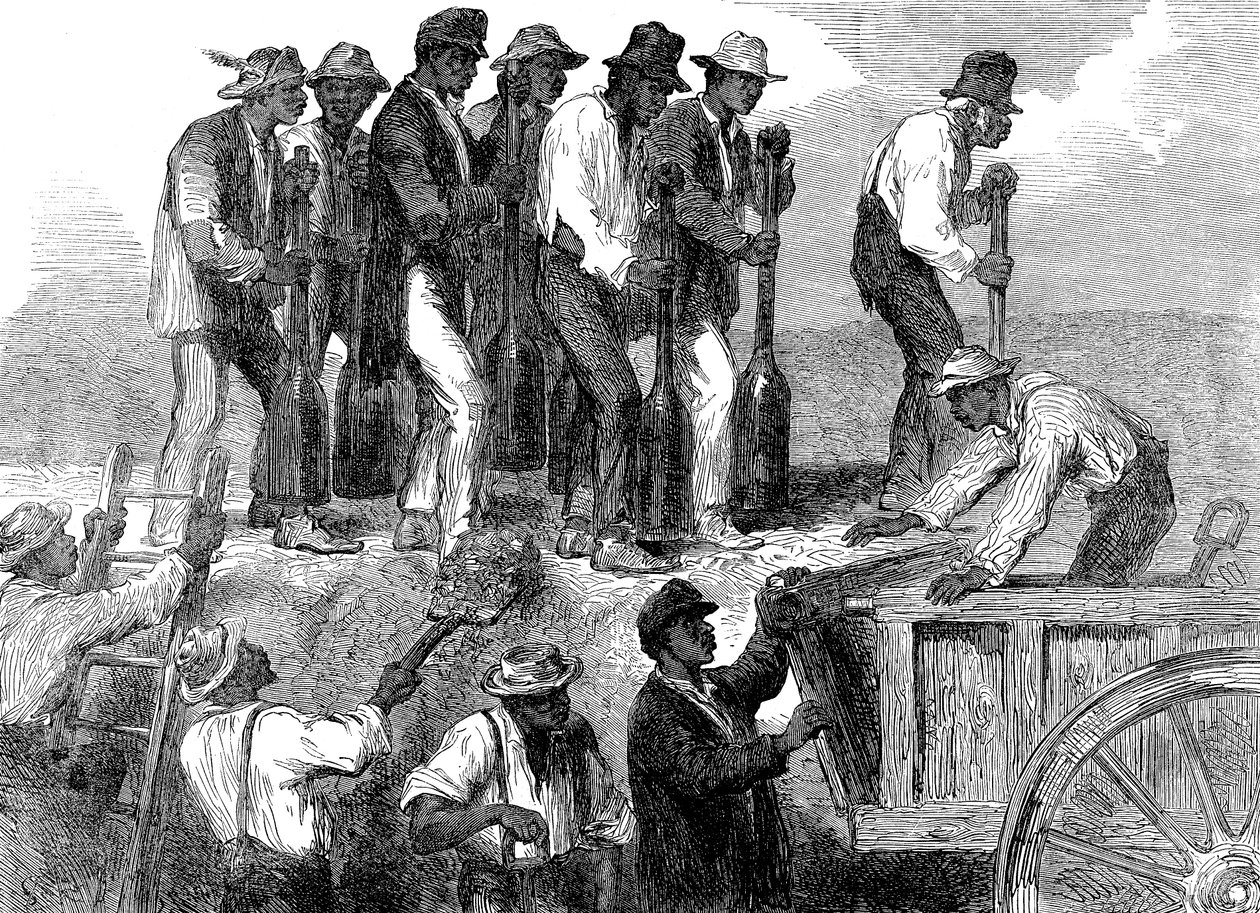 Slave Labour Strengthening the Fortifications of Savannah, Georgia ...