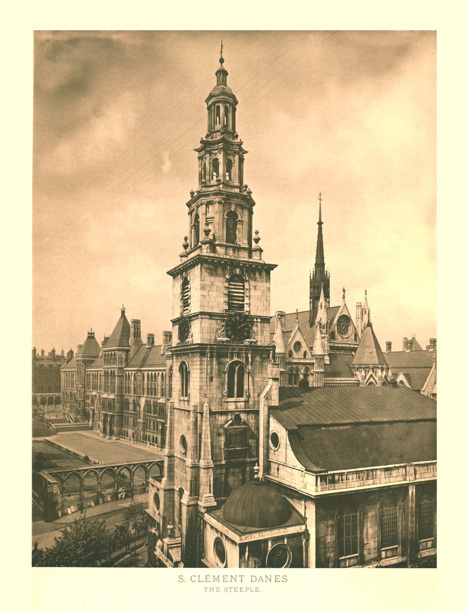 St Clement Danes, The Steeple, Mid-Late 19th Century