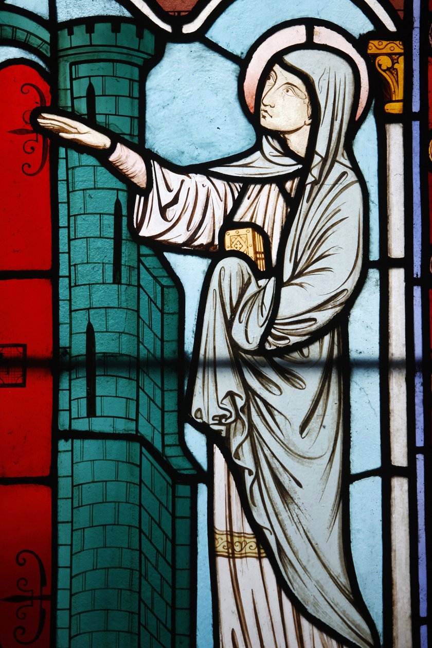 Stained glass in Notre Dame cathedral cloister: the story of Saint ...