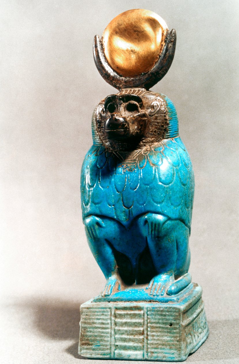 Thoth Statue Statue Of The Ibis Headed God Thoth (gilded Wood And