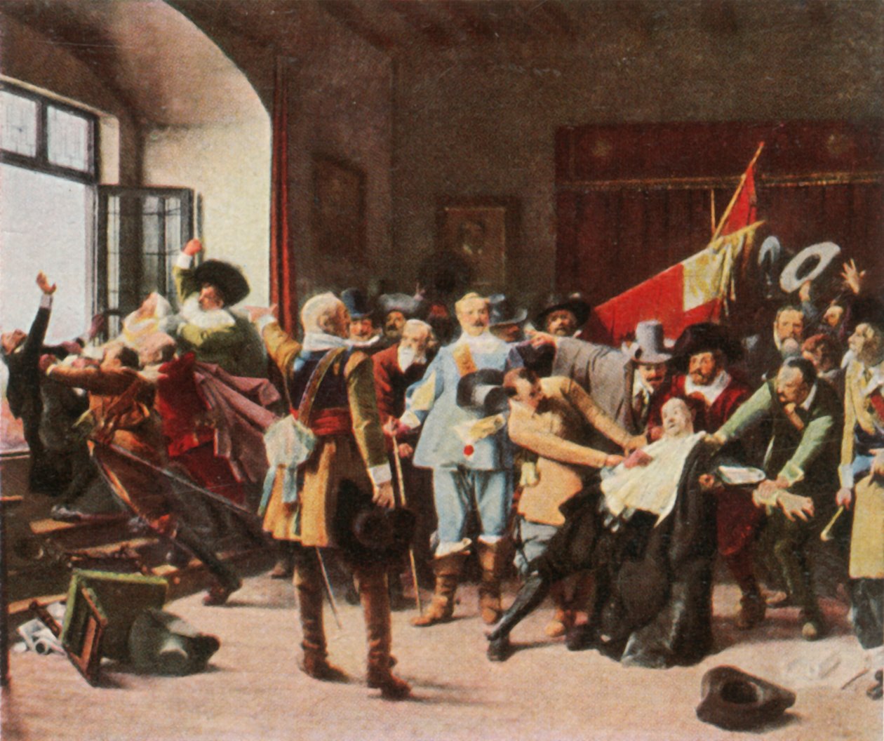 The Defenestration of Prague, 23 May 1618 by Unbekannt