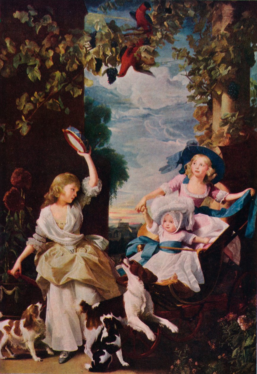 The Three Youngest Daughters of George III by Unbekannt