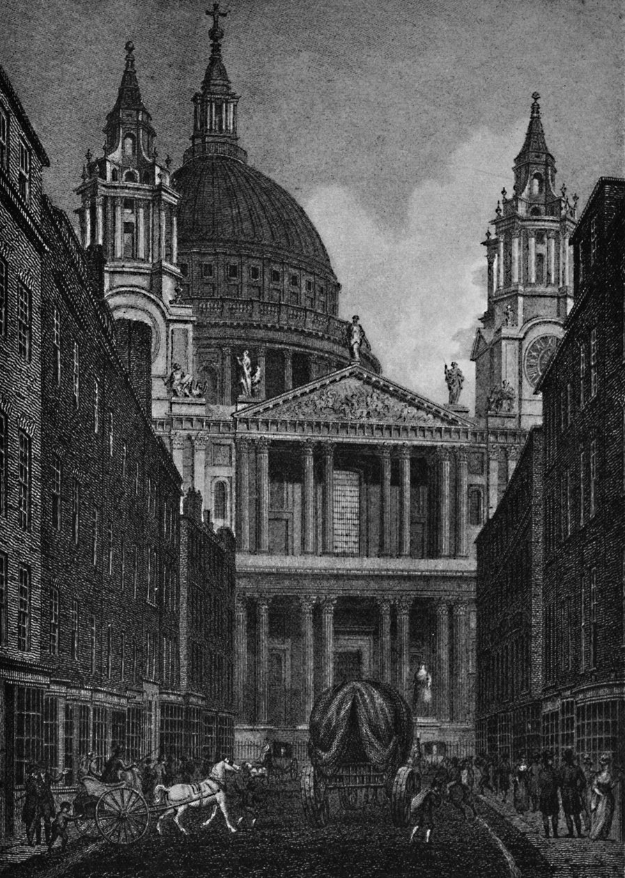 The West End of St. Paul's Cathedral from Ludgate Street Ludgate Hill, 1907