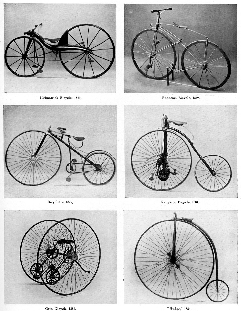 The Evolution of the Bicycle by Unbekannt: Fine art print