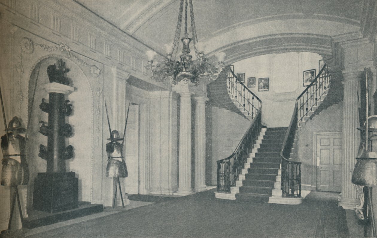 The Fine Staircase Hall in the First Lord's Residence at the Admiralty