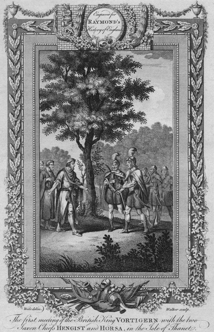 The First Meeting of the British King Vortigern with the Two Saxon ...