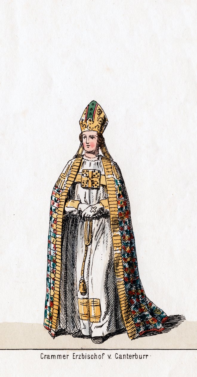 Thomas Cranmer, costume design for Shakespeare's play, Henry VIII, 19th ...