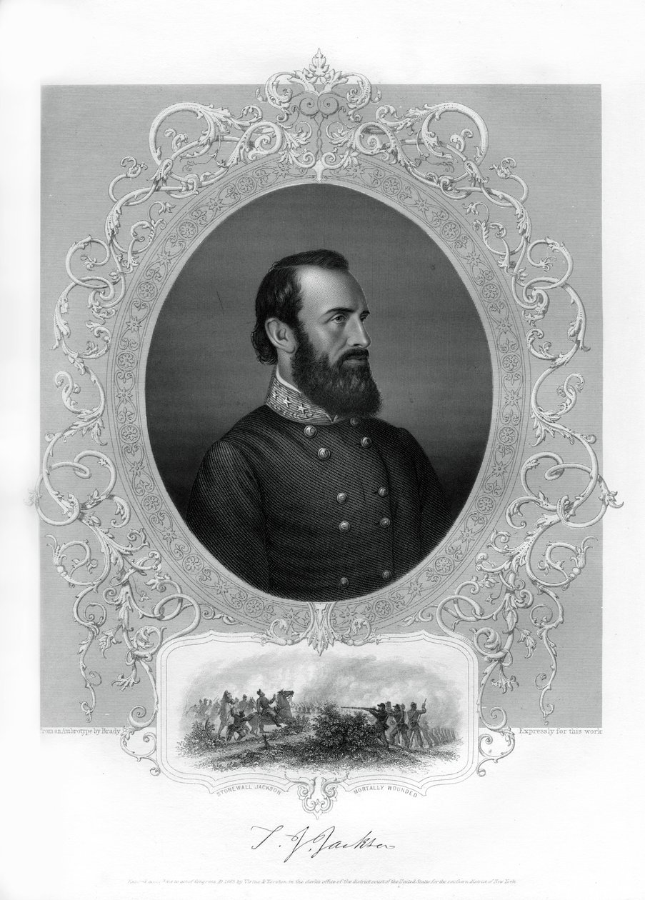 Thomas Jonathan Stonewall Jackson, Confederate general during the ...