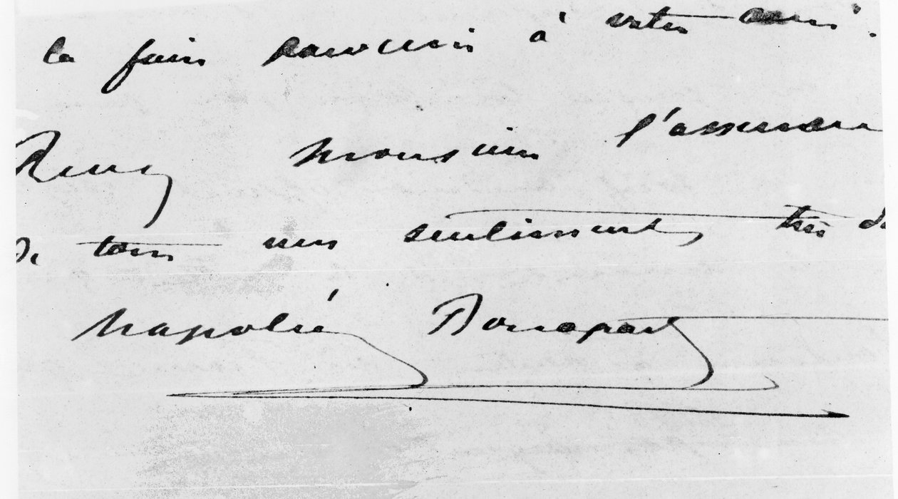 Handwriting and Signature of Napoleon Bonaparte (1769-1821)