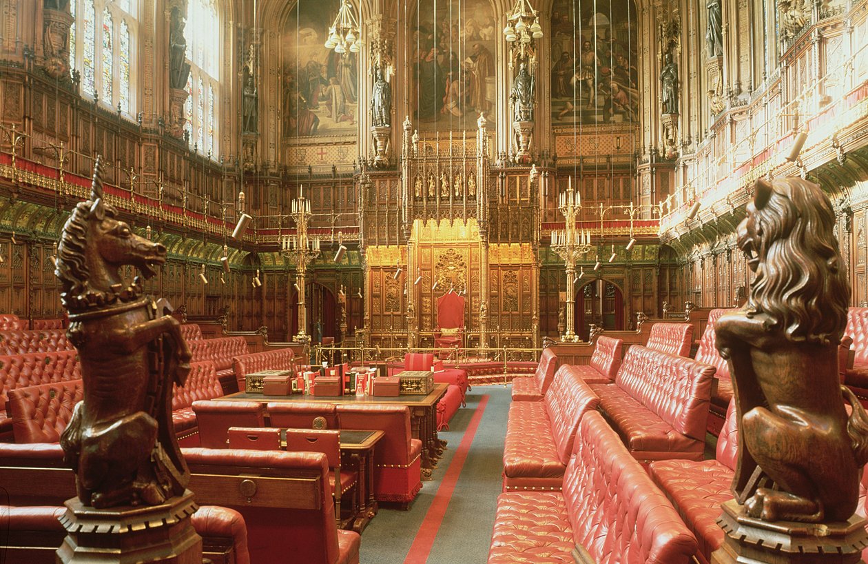Palace of Westminster, Interior of the House of Lords