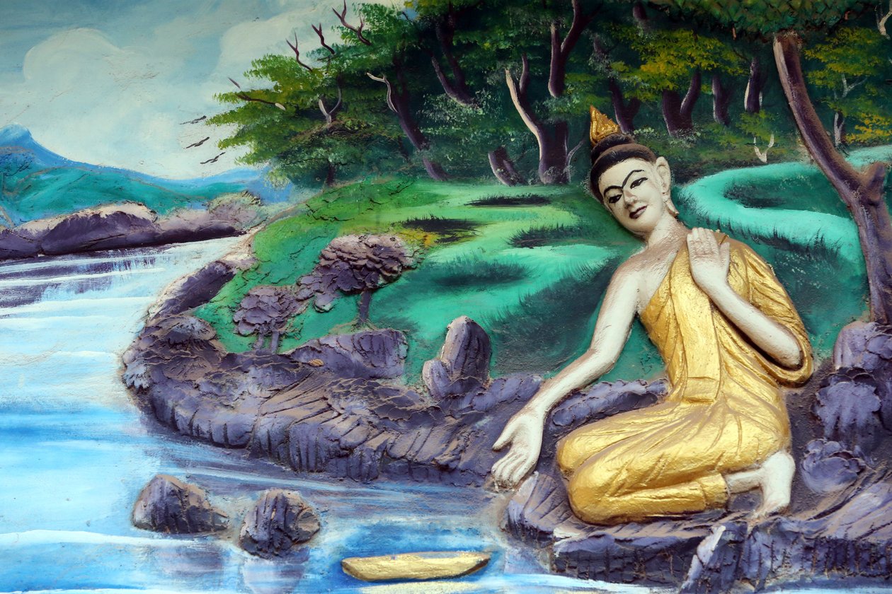 Wat Inpeng Buddhist Temple. Painting Depicting the Life Story of ...