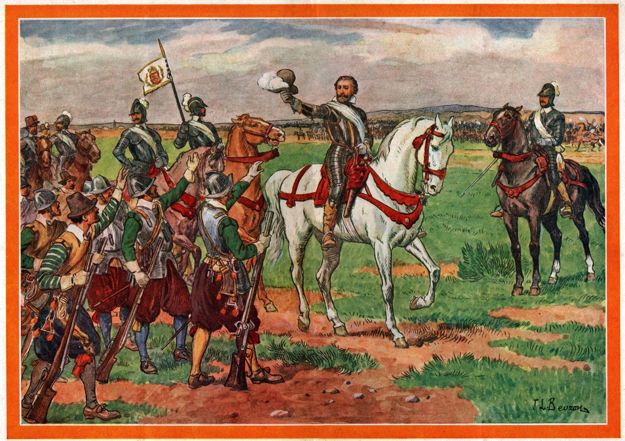 Battle of Ivry by Unbekannter Künstler: Fine art print