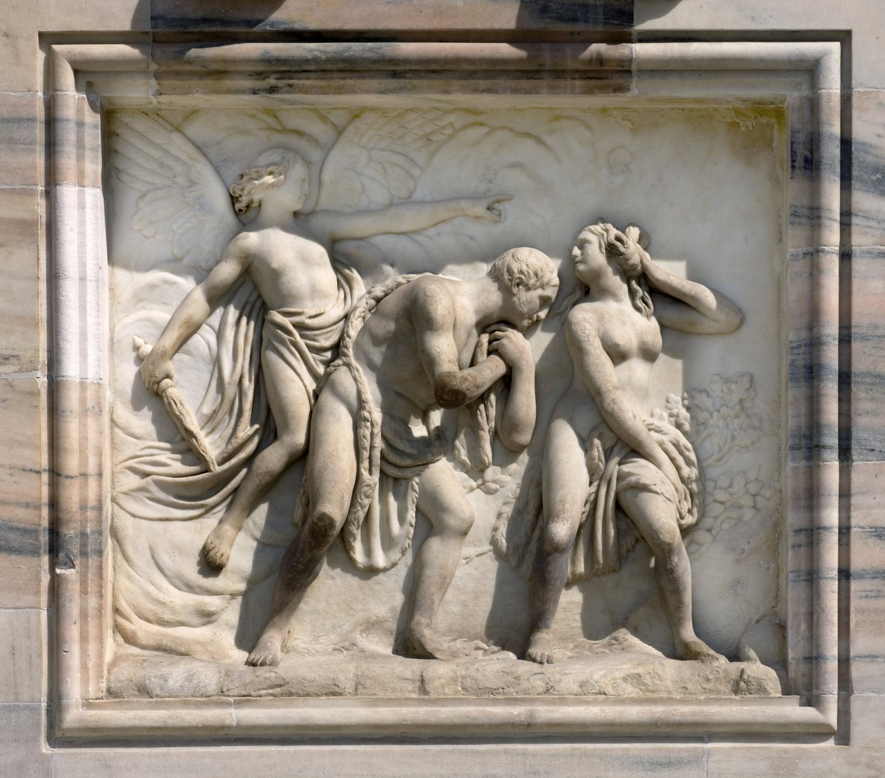 High relief depicting Adam and Eve Chasse du Paradise by Carlo Maria ...