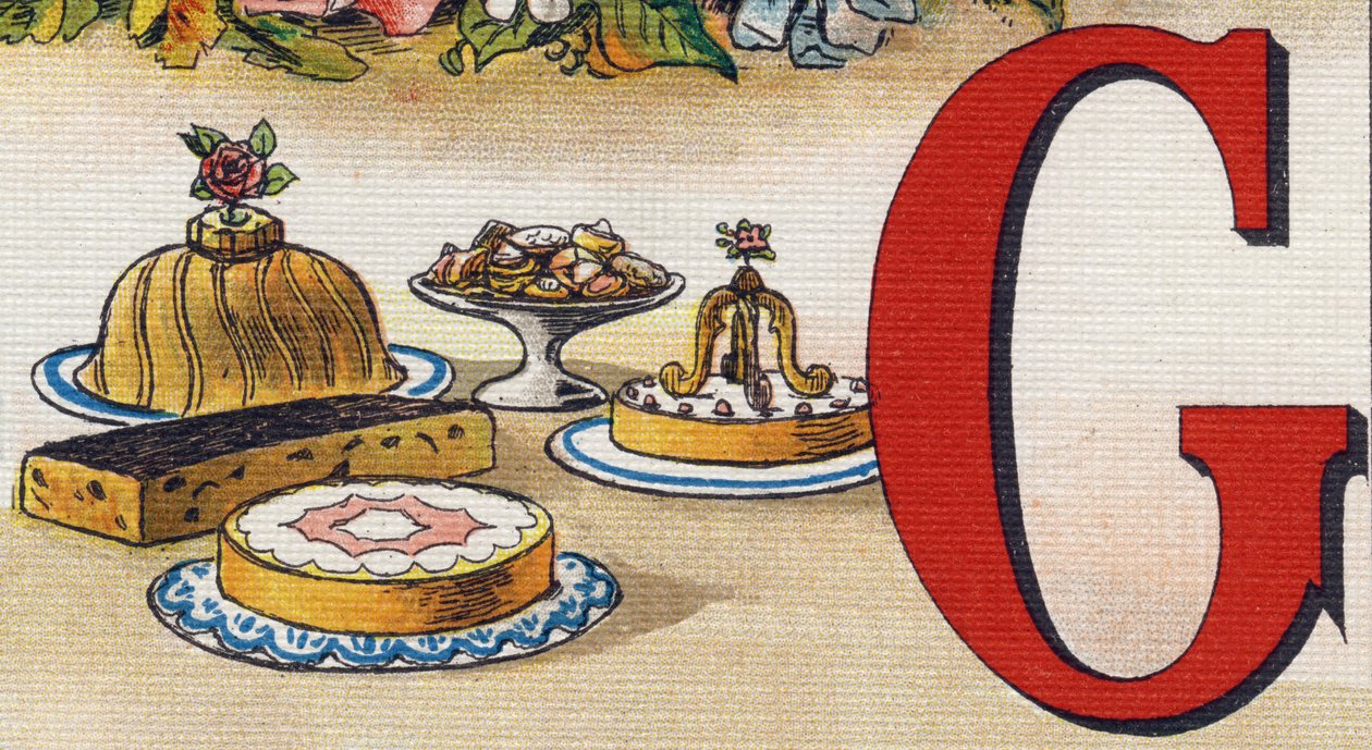 Letter G: cakes by Unbekannt: Buy fine art print