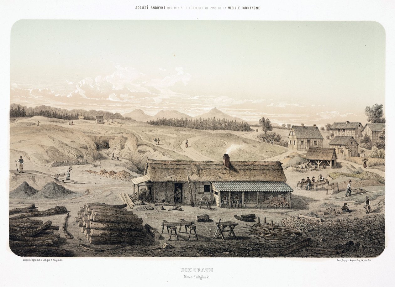 Mining, Metal Ores, Open Cast Zinc Mine at Altglück, Uckerath, Germany